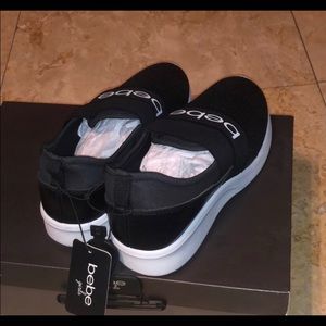 bebe | Shoes | Bebe Black Logo Girls Mesh Slip On Sneakers | Poshmark